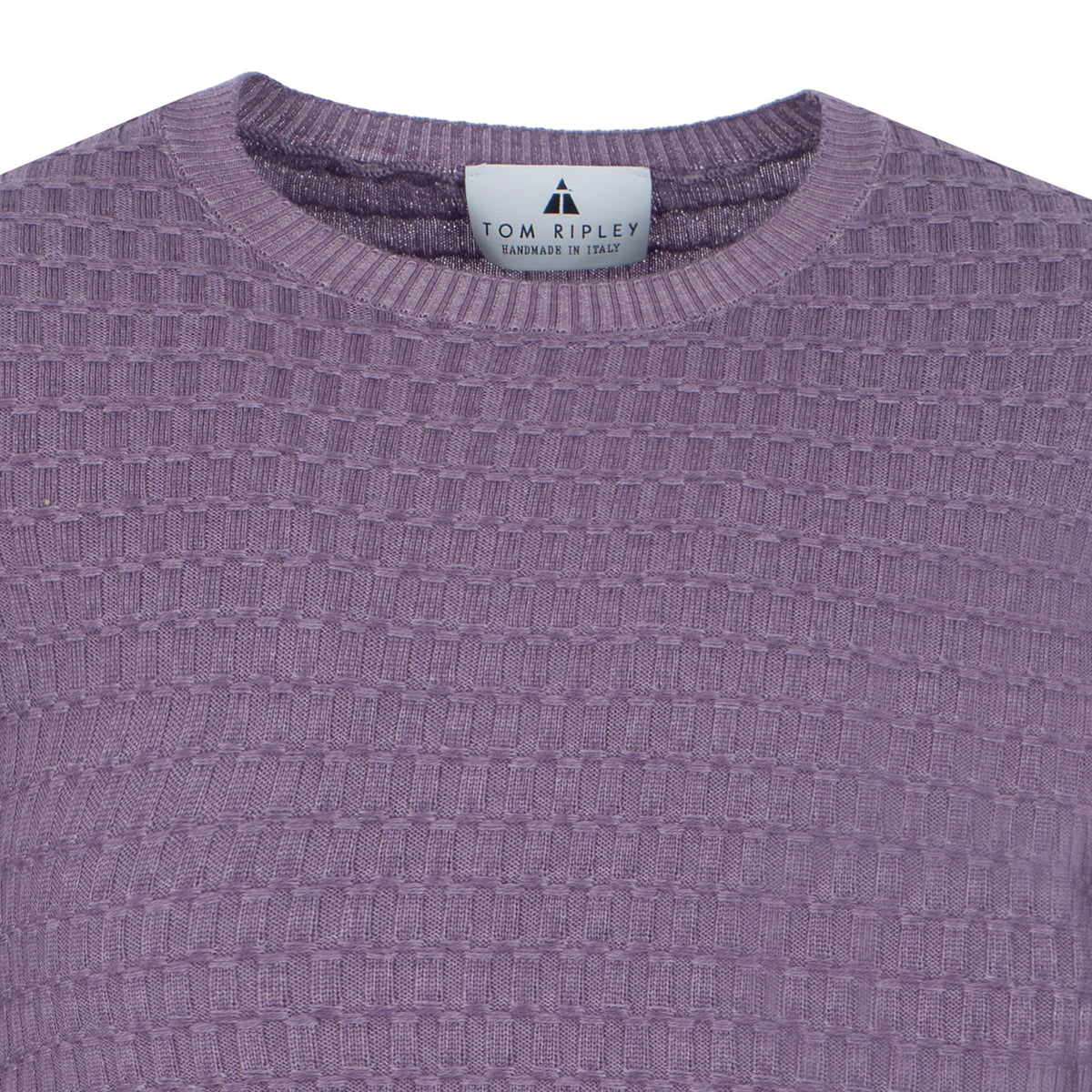 Crew-neck Grid Knit Vintage Sweater NICHOLAS – Tom Ripley